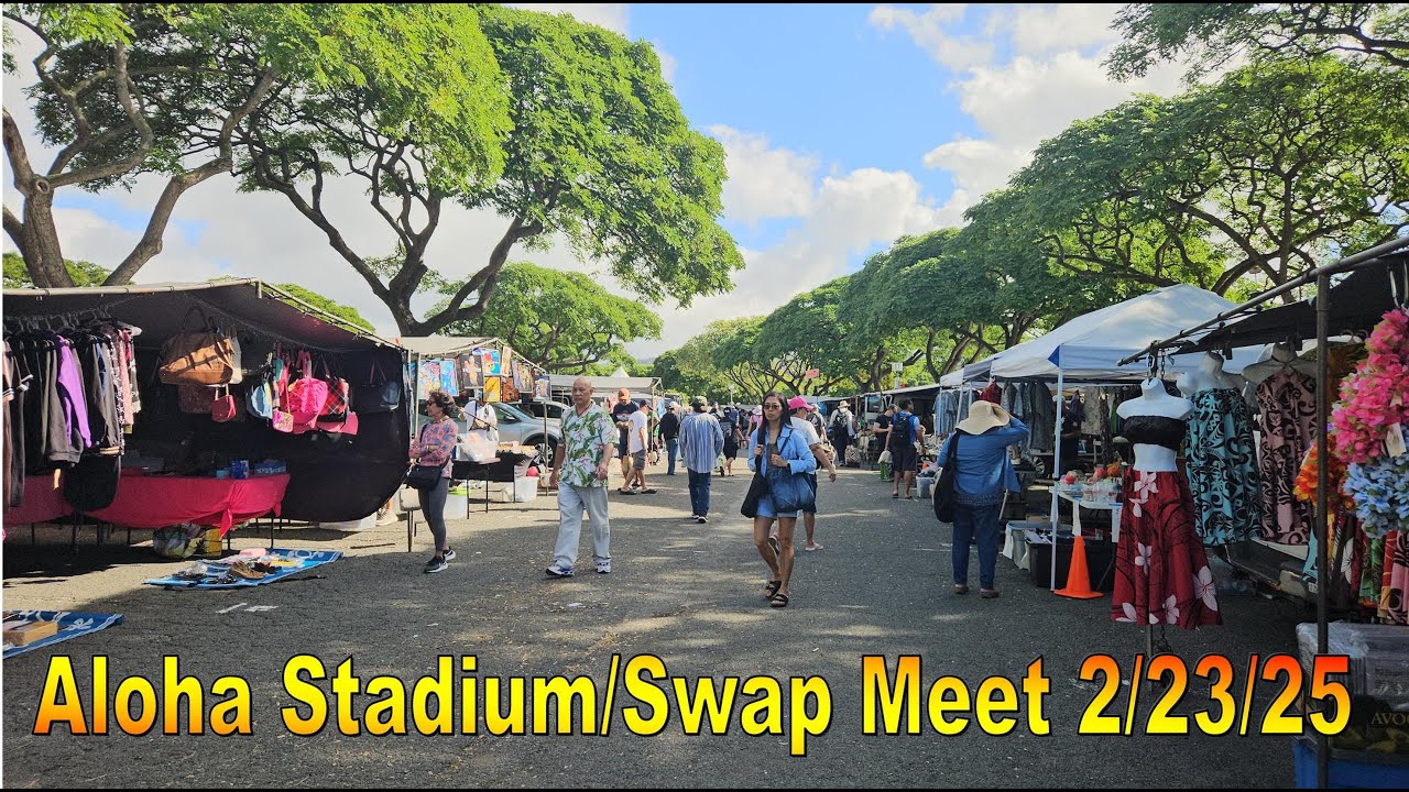 4K Aloha Stadium Swap Meet / Flea Market 2/23/25 in Aiea, Oahu, Hawaii ...