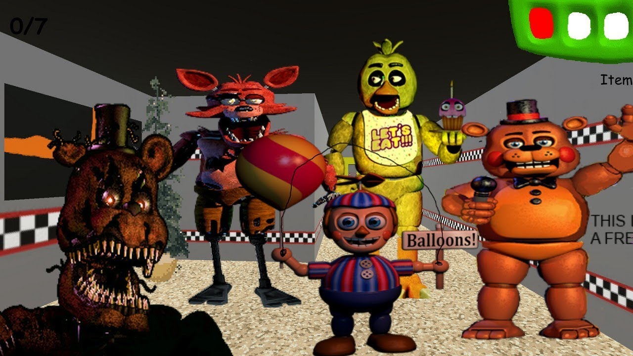 FNAF texture - Baldi's Basics 1.2.2 Mod - YouTube
