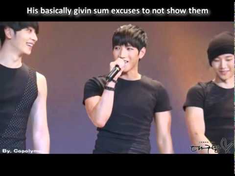 [ENGSUBBED] 2PM Kim Junsu Show Us Your Abs episode (Fancam) - YouTube