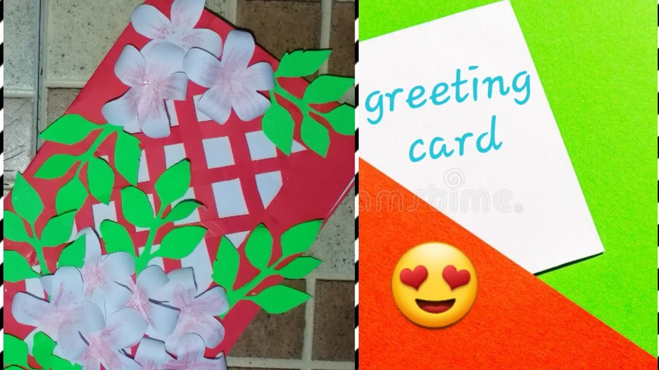 How to make greeting card || using colour paper || #UP2DATA - YouTube