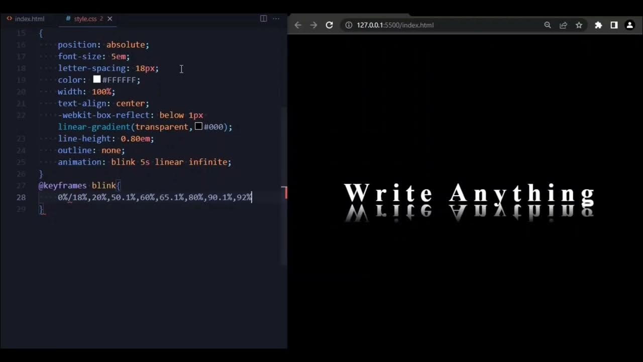 Blinking Text Writer Using Html And Css Ui Design Youtube Youtubecreators Codingpolar Youtube