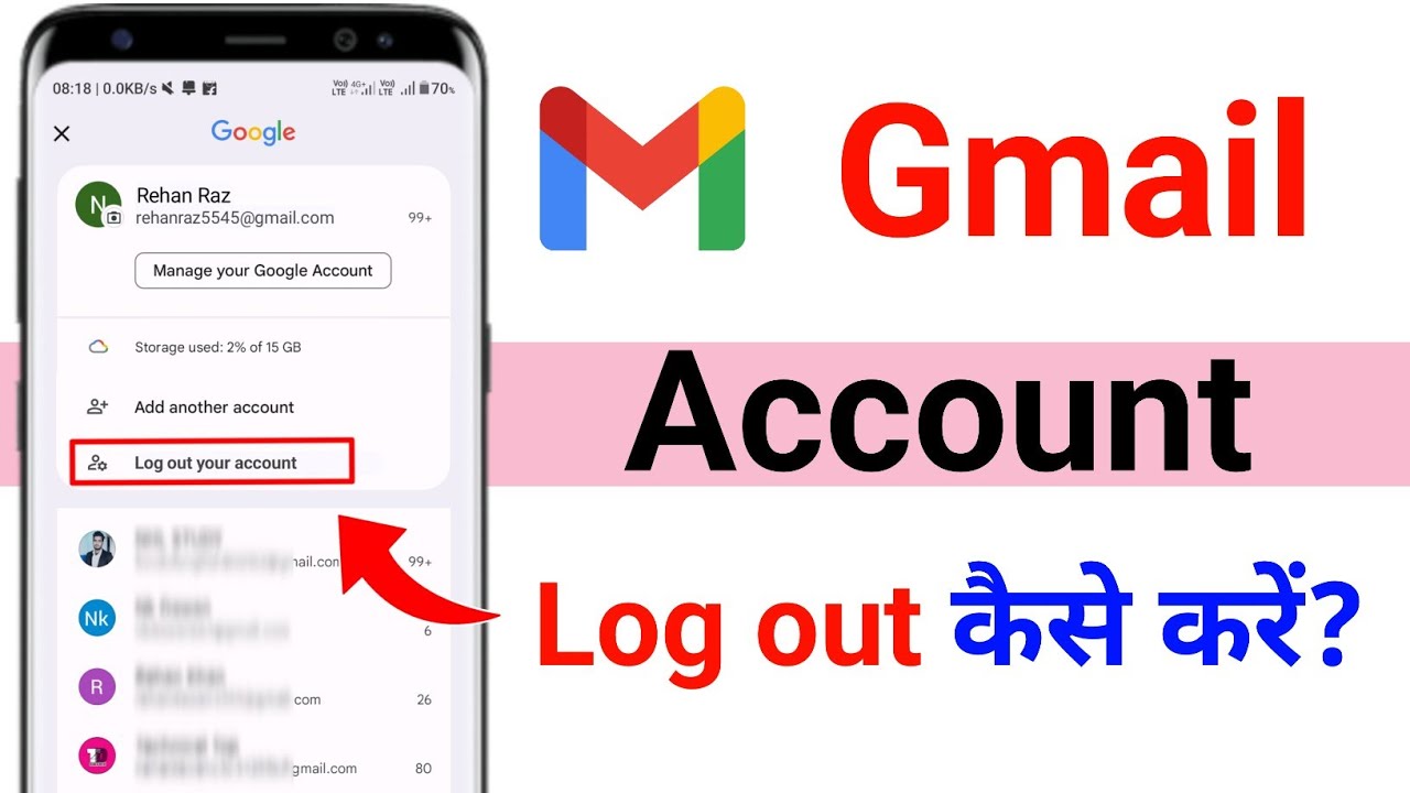 Gmail Logout Kaise Kare | Gmail Account Logout Kaise Kare | How To ...