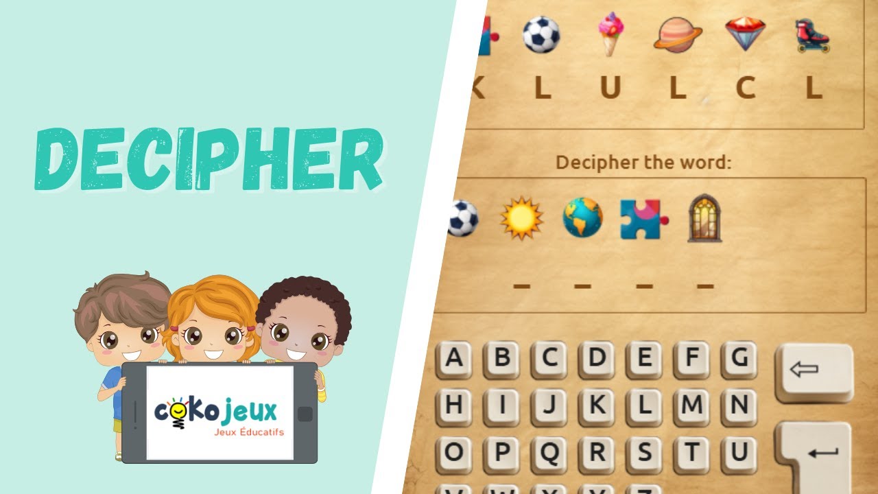 Jeu Amusant de Décodage d'un Message pour les Enfants DECIPHER - YouTube