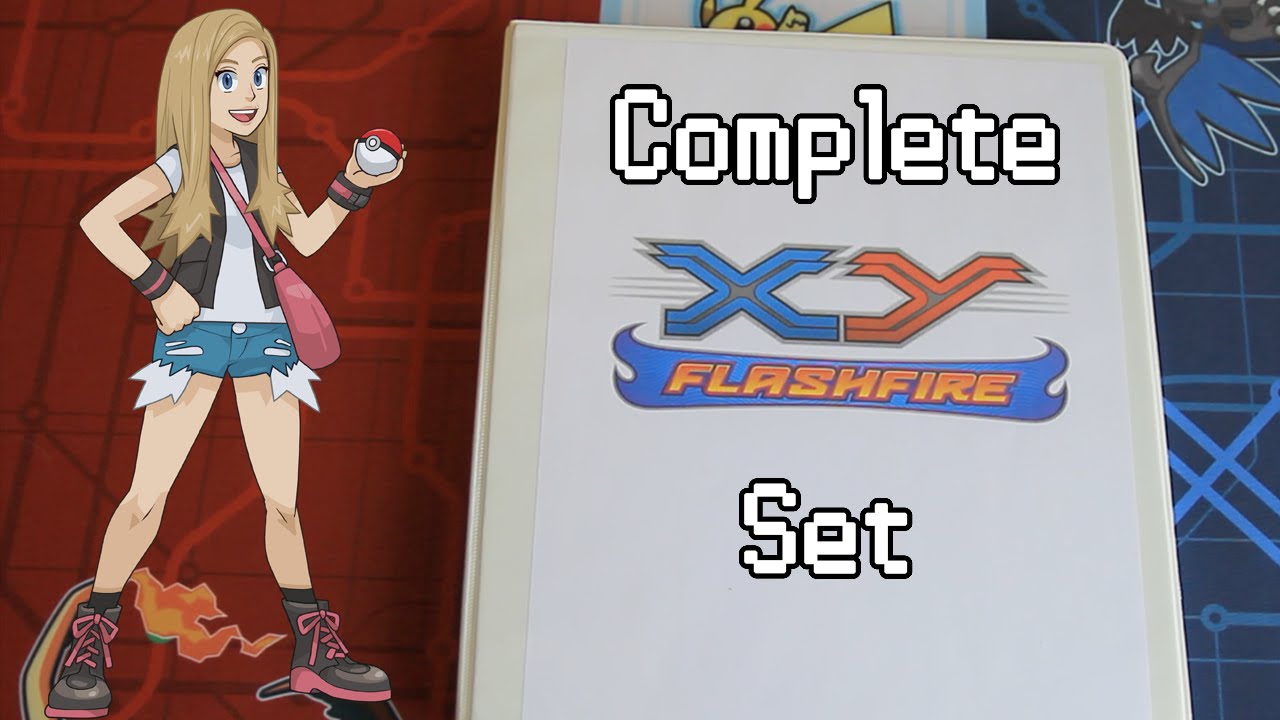 Complete Pokemon XY Flashfire Regular Set - YouTube
