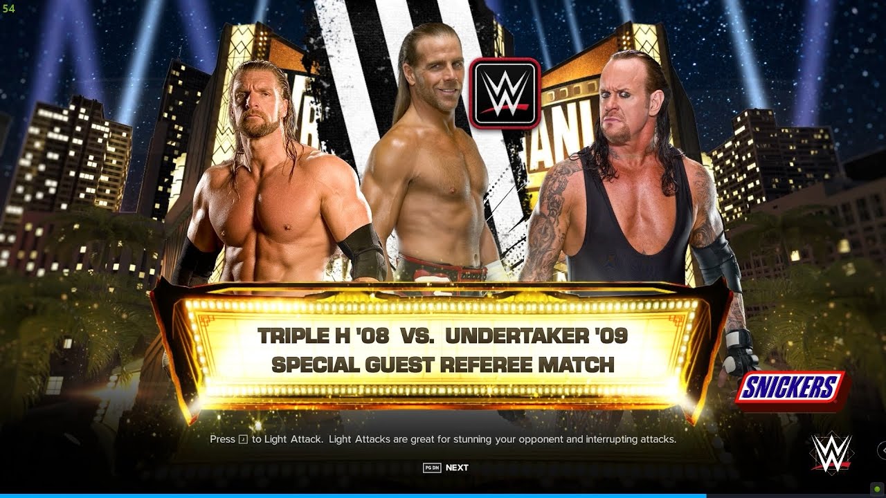 WWE 2K24 - Triple H VS The Undertaker | Special Guest Referee Match ...