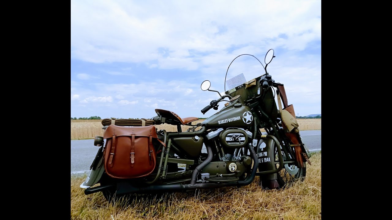 Harley-Davidson Sportster 883XL WLA 1942 Tribute Bike - YouTube