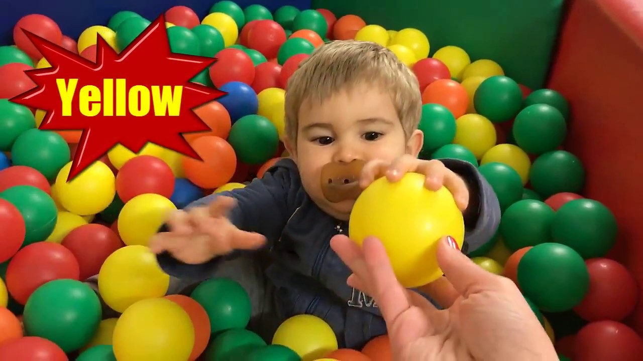 Learn Colors with Toddler and Balls - Ball Pit Show for Learning ...