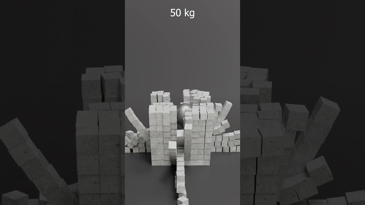 Metal Ball Drop Test | Different Weights Impact Animation # ...