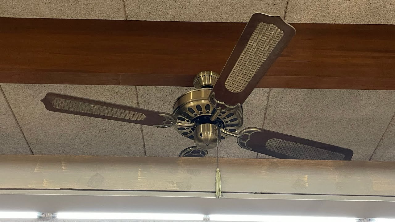 Antique Brass Murray Feiss Ceiling Fan demonstration (2/2) - YouTube