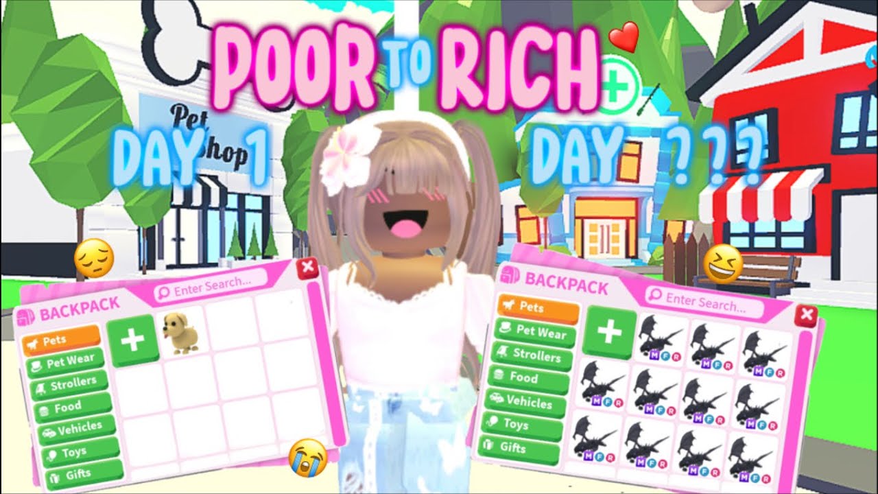 POOR TO RICH CHALLENGE IN 7 DAYS! 😱 Day 1! // Roblox Adopt Me! - YouTube