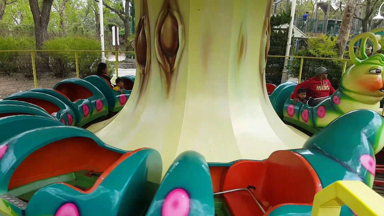 Caterpillar ride at Gilroy gardens - YouTube