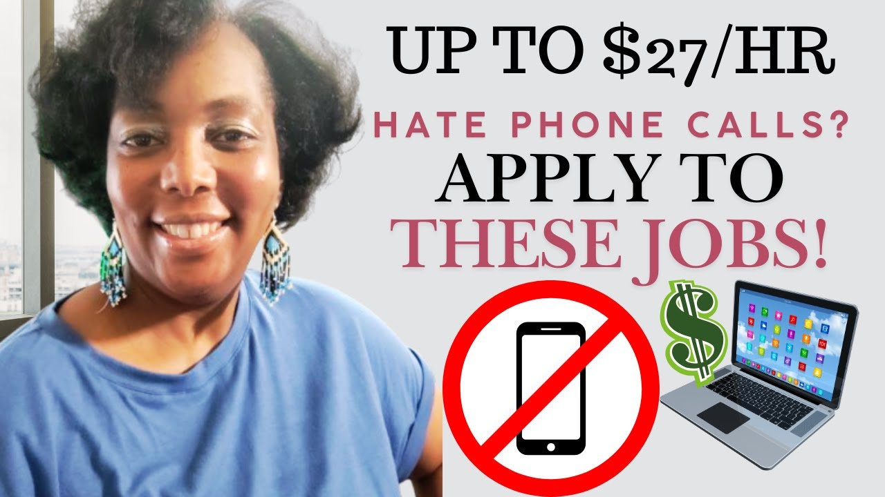 No Talking! 5 Work from Home Jobs with Zero Phone Calls Hiring Now ...