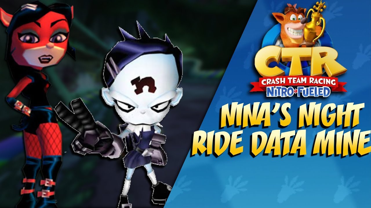 Crash Team Racing: NINA'S NIGHT RIDE GRAND PRIX DATA MINE - YouTube