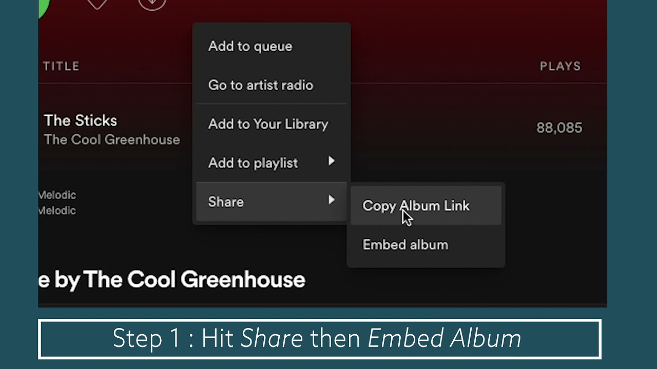 HOW TO GET EMBED CODES FROM SPOTIFY RELEASES YouTube HOW TO GET EMBED CODES FROM SPOTIFY RELEASES YouTube