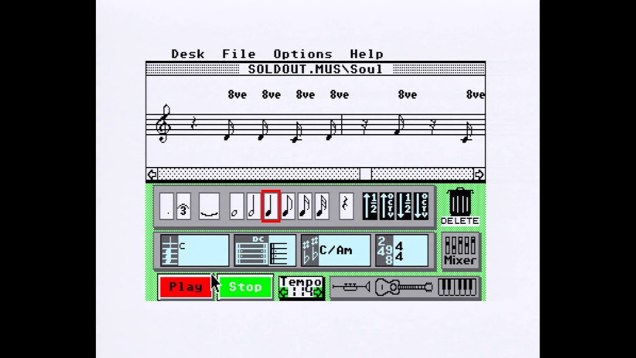FM Melody Maker - [Atari ST] Listening to demonstration songs (1989 ...