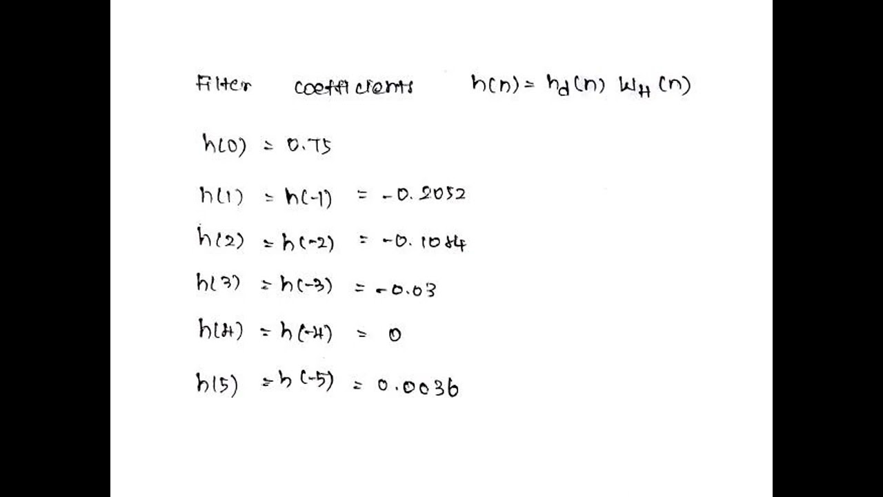 PROBLEMS IN HAMMING AND HANNING WINDOW - YouTube