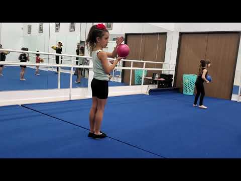 Ella's 1st Gymnastics class. Kids are learning to become more flexible and fit. Great experience