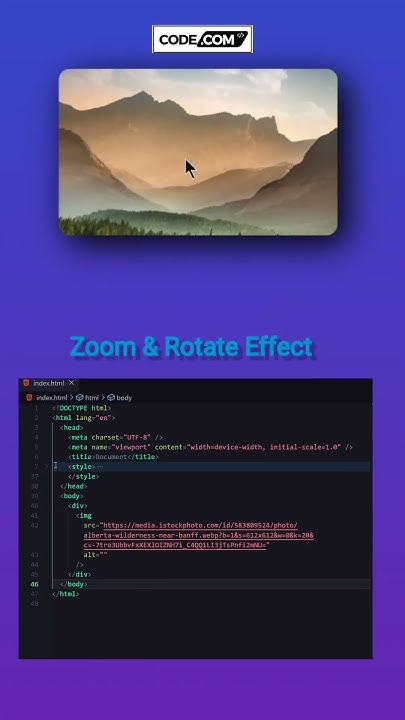 Zoom & Rotate Effect #html #css #coding #frontend #fronthandmehndi #shorts #webdevelopment - YouTube