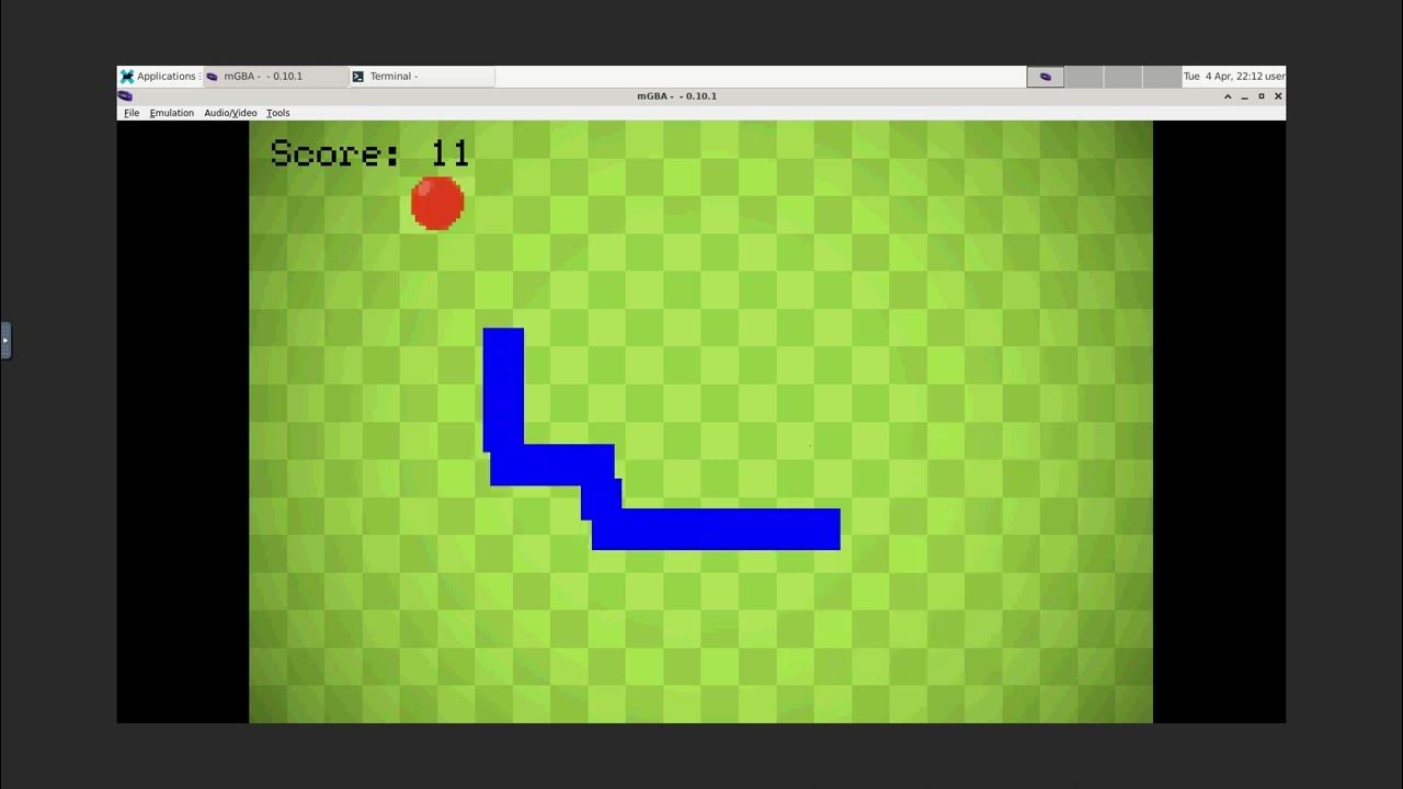 Snake Game on GameBoy Advance - YouTube