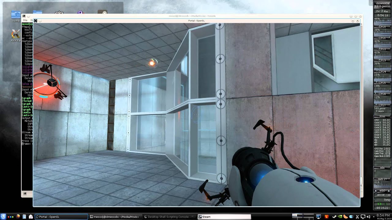 Portal Running On Linux (Gentoo) With Steam (Native) - YouTube