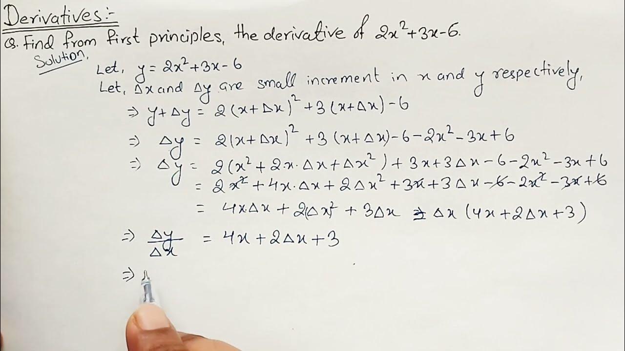 Derivative by first principle || Derivative first principle - YouTube
