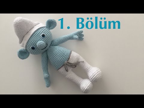 Örgüden şirin (kafa)yapımı 1. Bölüm 1/5