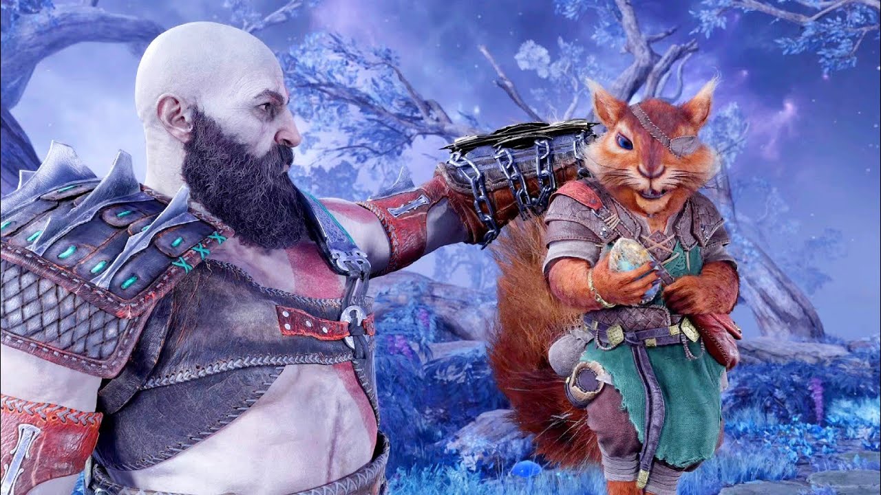 Kratos Makes the Squirrel Ratatoskr Mad! (Hidden Dialogue) - God Of War ...