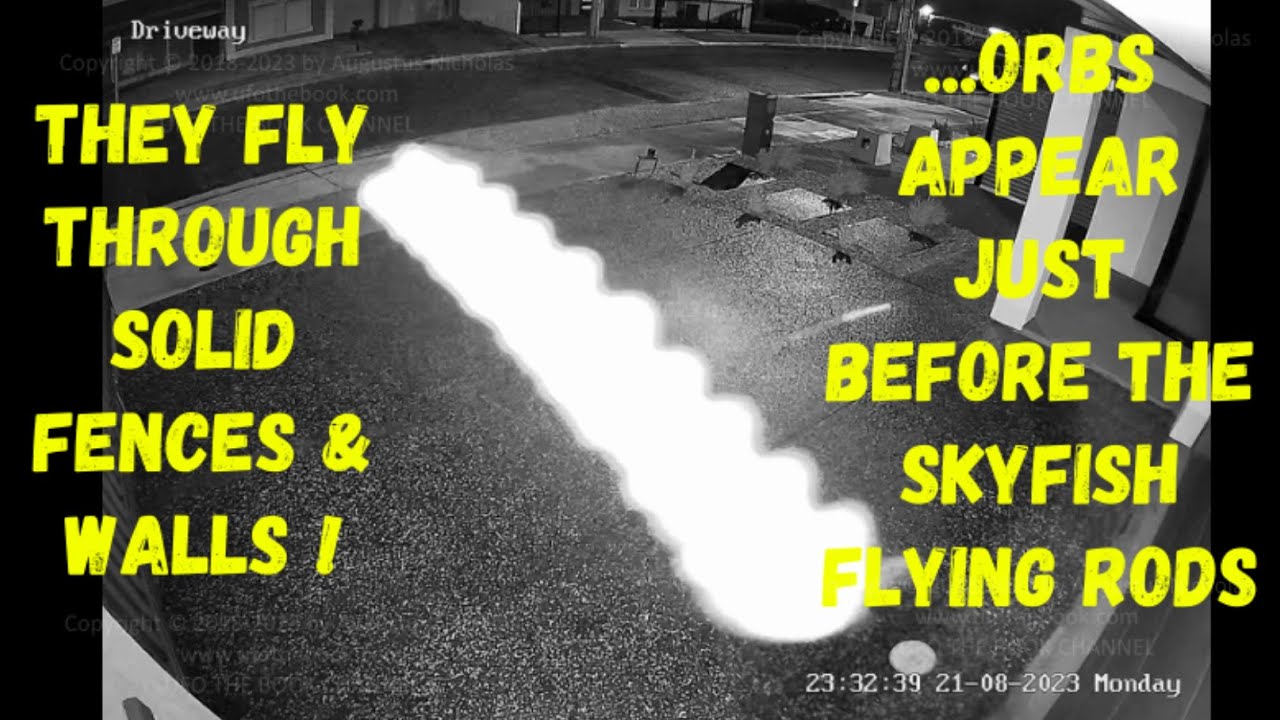 SKYFISH ROD UFOs caught on camera - ORBS appear before FLYING ROD UFOs ...