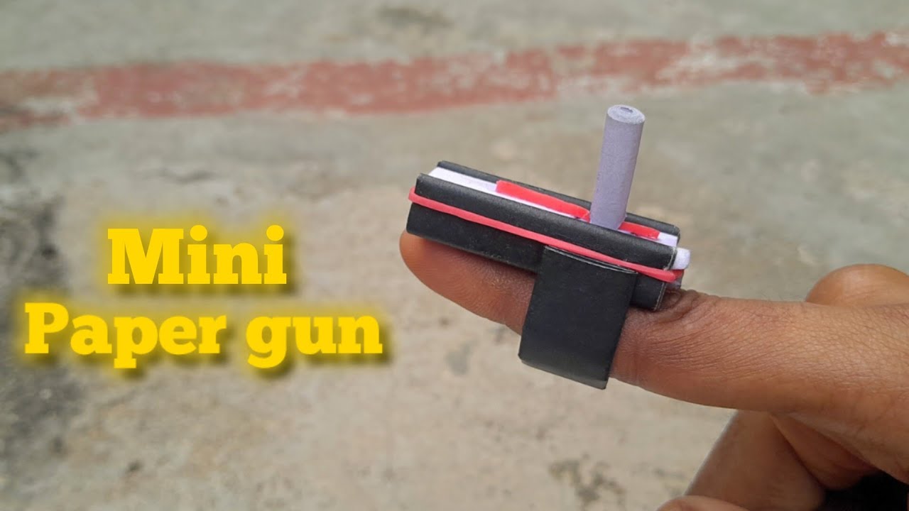I made a mini paper gun that shoots - YouTube