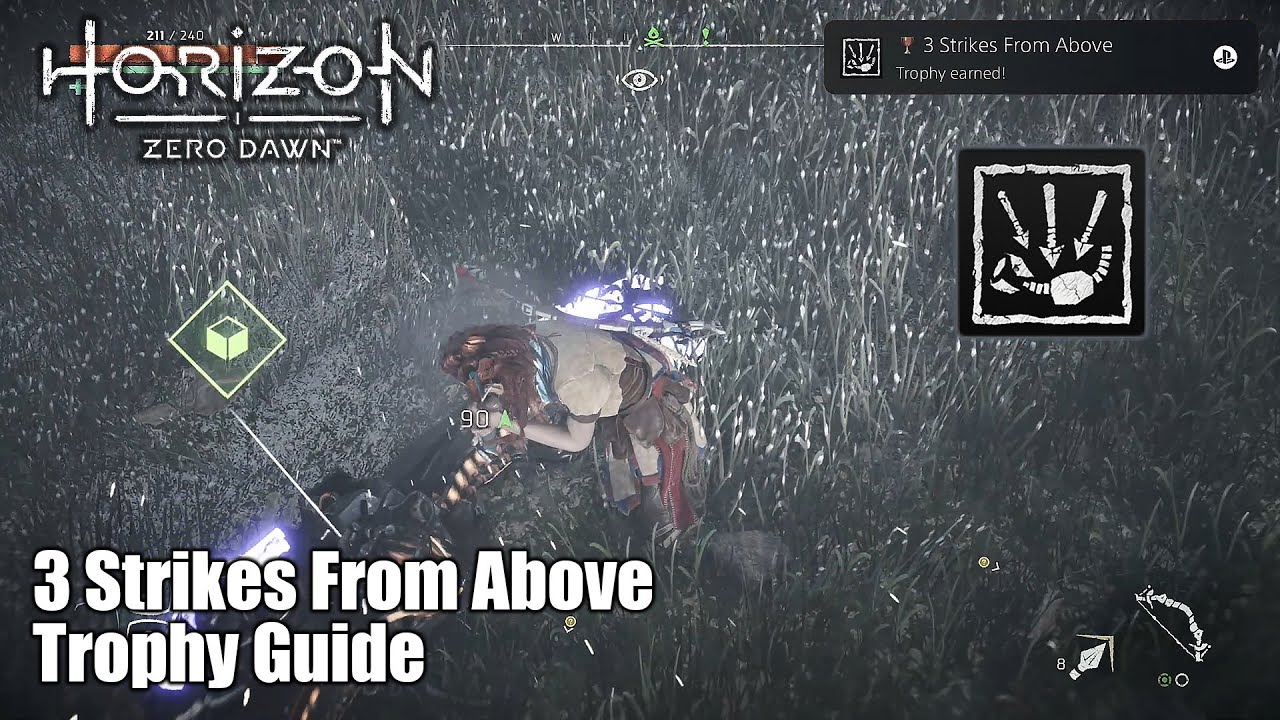 Horizon Zero Dawn • 3 Strikes From Above Trophy Guide (Kill 3 enemies ...