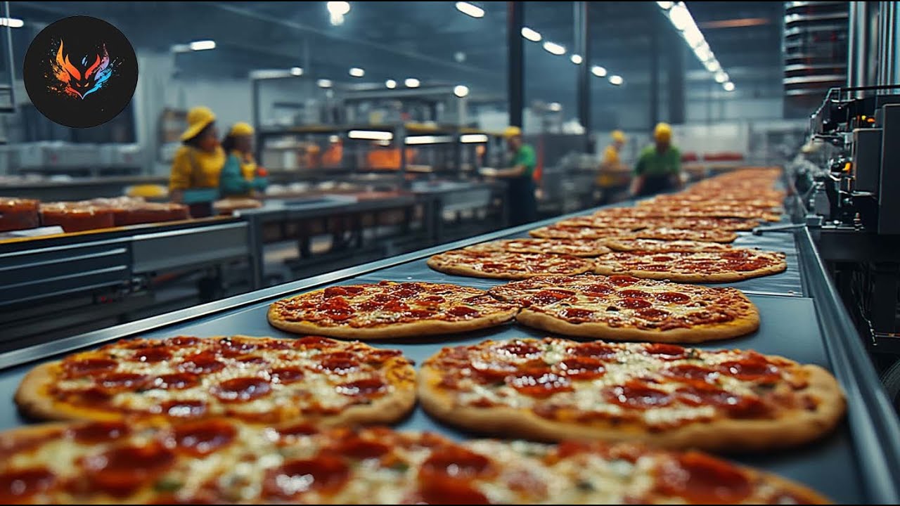How Pizza Is Made In Factory - Pizza Factory Process - YouTube