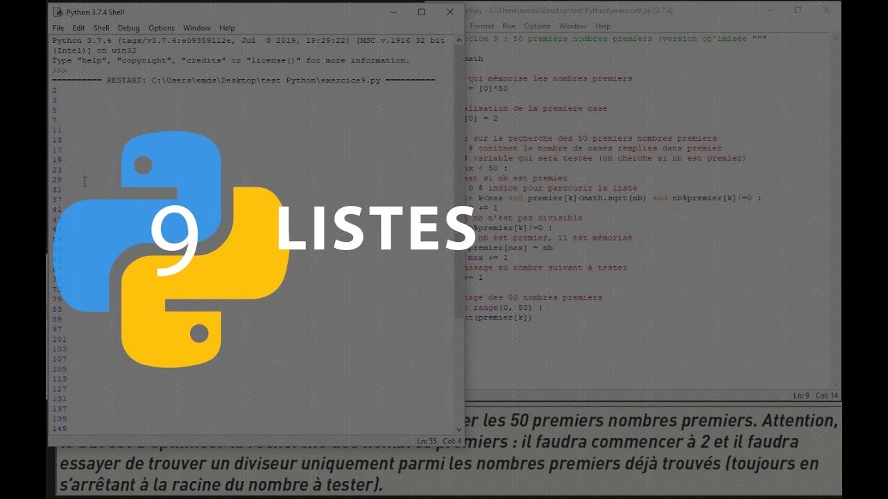 Python n°9 : Listes - YouTube