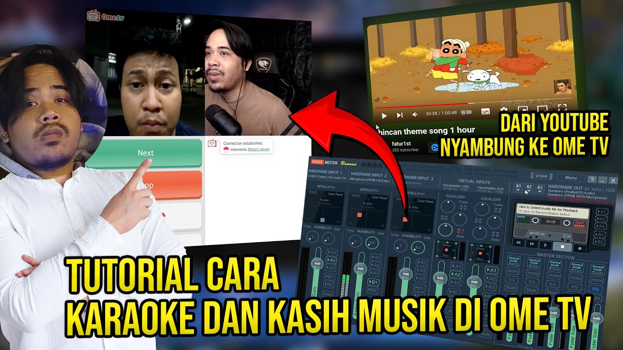 TUTORIAL CARA PASANG MUSIK/BACKSOUND/KARAOKE DARI YOUTUBE KE OME TV | ome.tv tutorial - YouTube