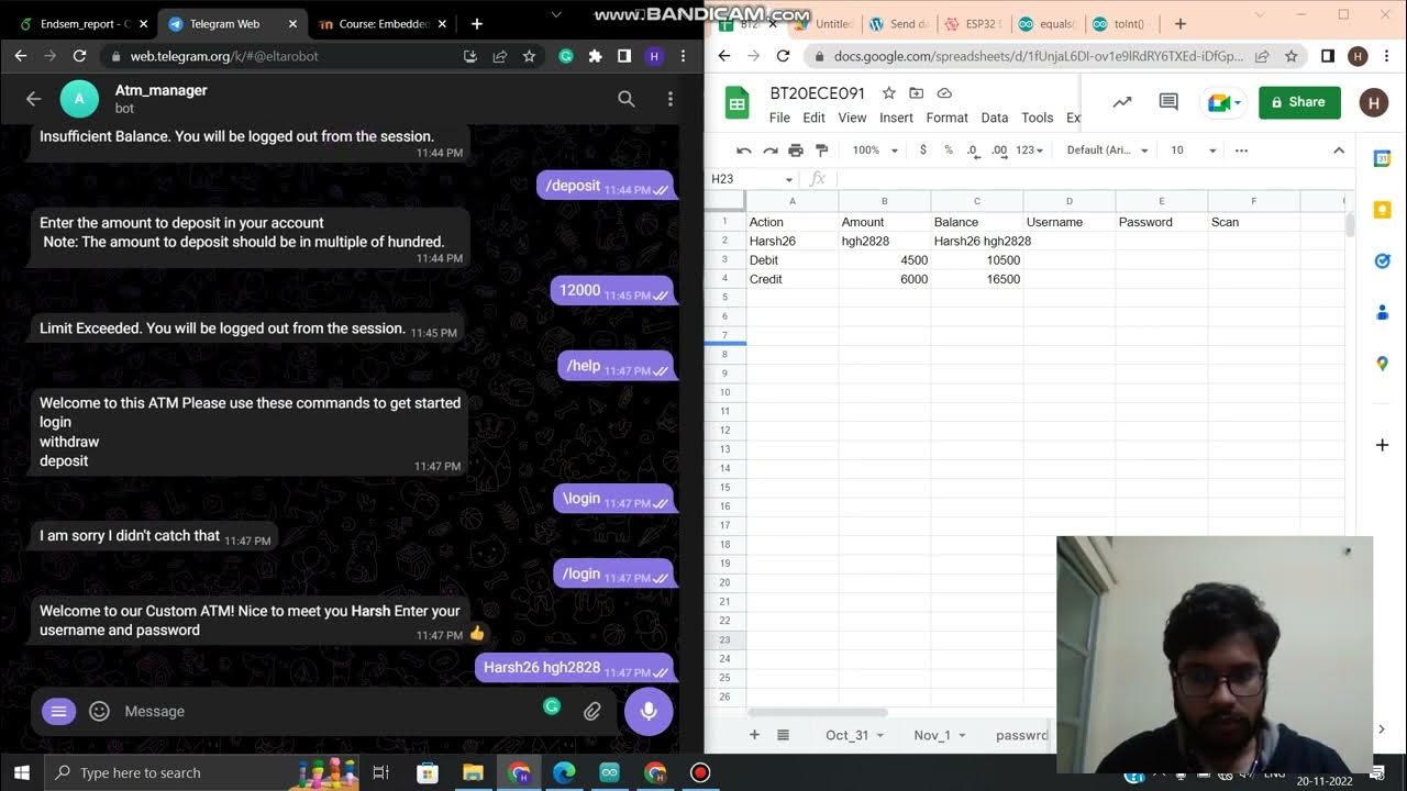 ATM operation on ESP32 - YouTube