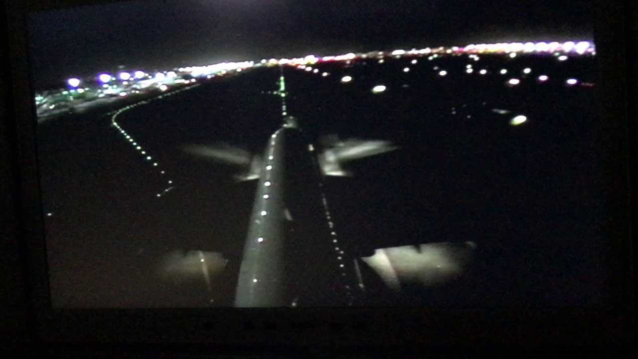 Dubai Night Landing | Emirates | EK40 | Airbus A380-800 A6-EUQ | HD ...