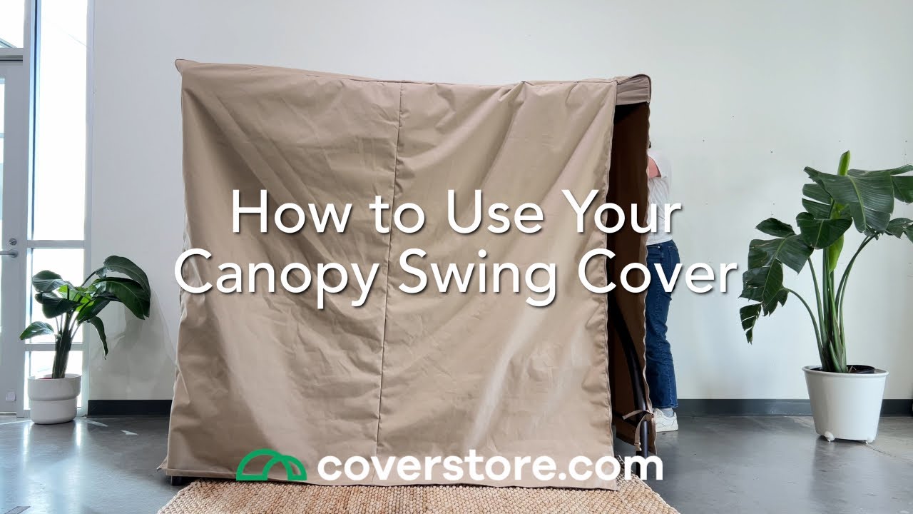 How to Use a Canopy Swing Cover - YouTube