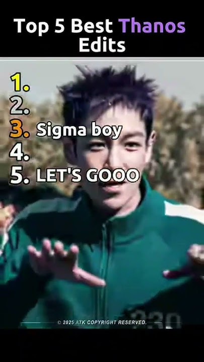 Top 5 Best Thanos Edit (part 2) l squid Game 2 #squidgame #squidgame2 #top5 - YouTube