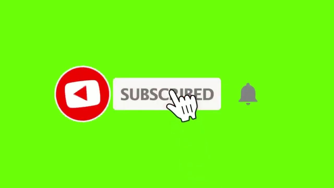 Subscribe and Bell ring Green Screen Animation with Sound | Free ...