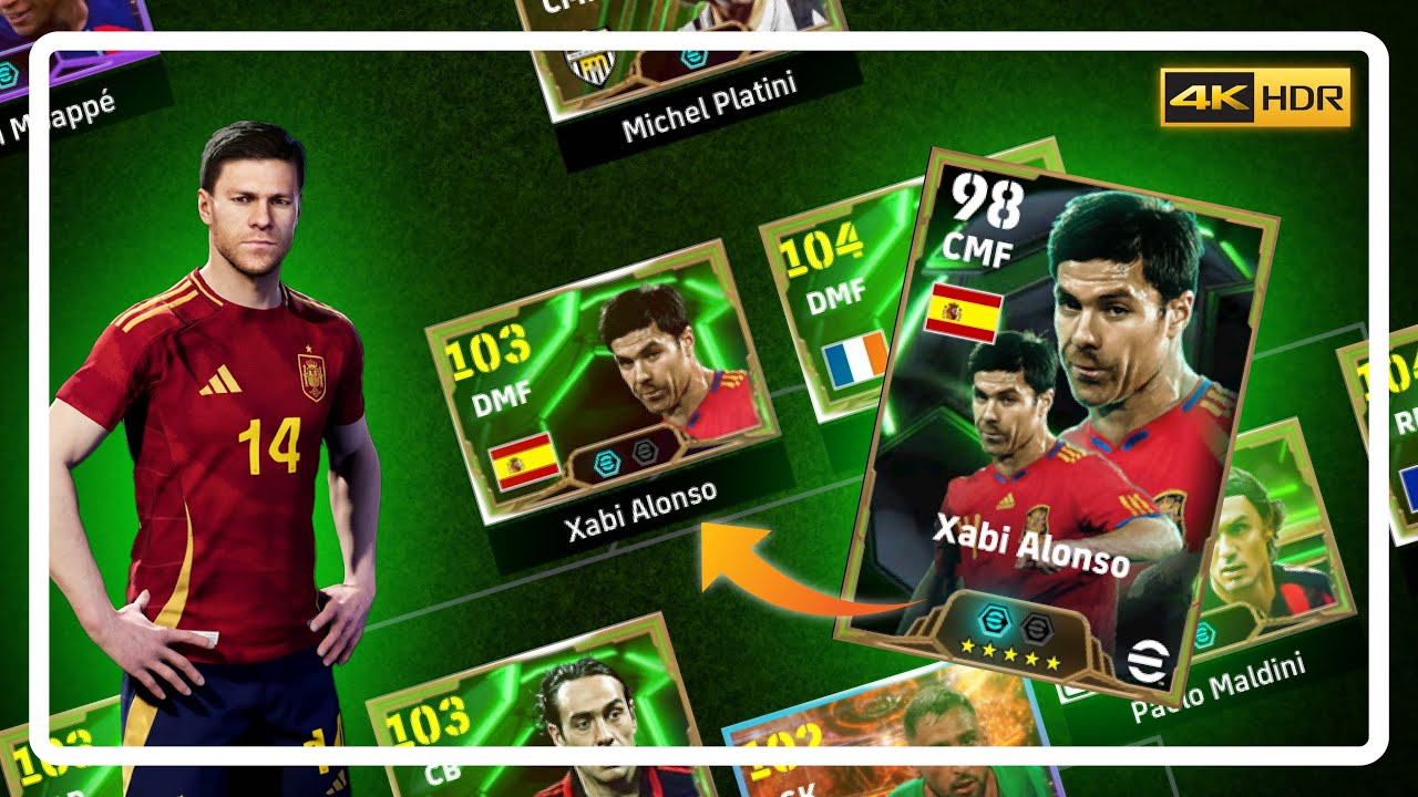 Xabi Alonso eFootball Card Review, Build & Gameplay | eFootball ...
