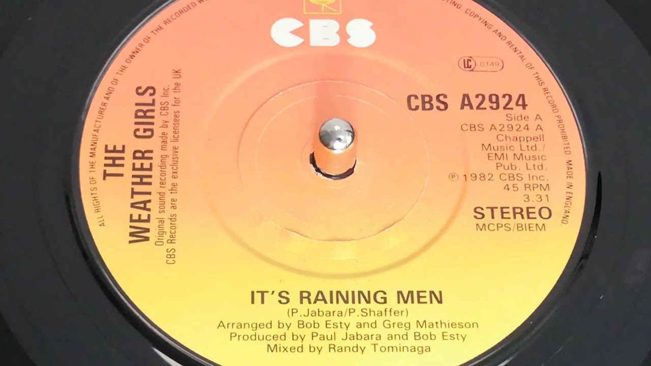 The Weather Girls - It's Raining Men (1982 7" Single) - YouTube