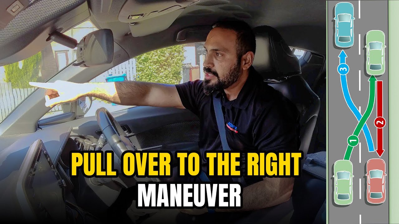 Pull over to the right maneuver | UK driving lesson | Urdu and hindi ...
