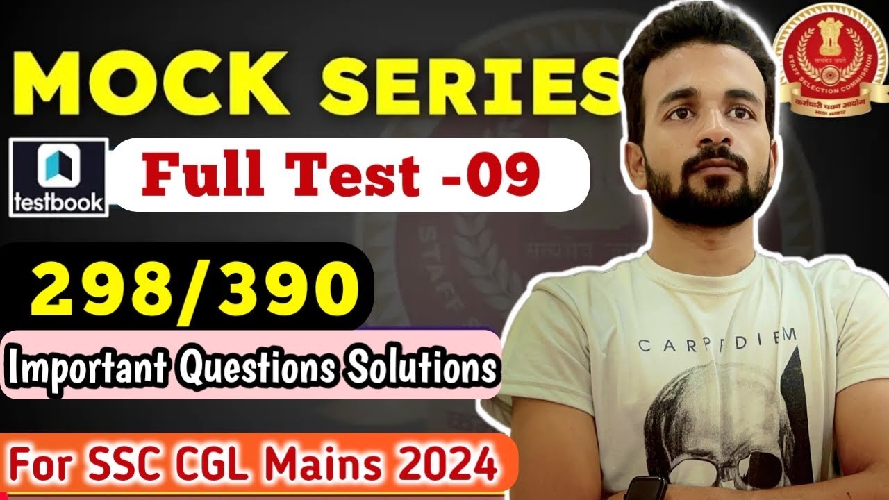 SSC CGL Tier-2 TEST BOOK FULL TEST-9 📚Marks-298🎯 #ssc #ssccgl # ...