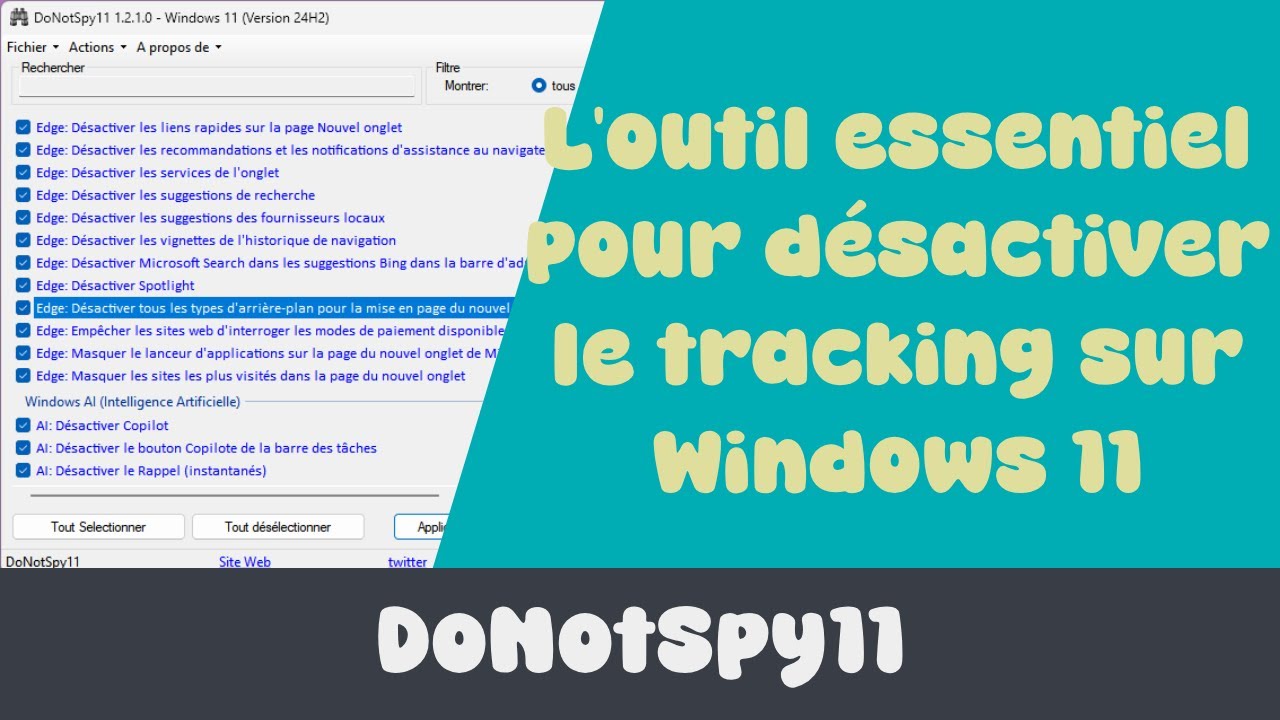 DoNotSpy11 : L'outil essentiel pour désactiver le tracking sur Windows ...