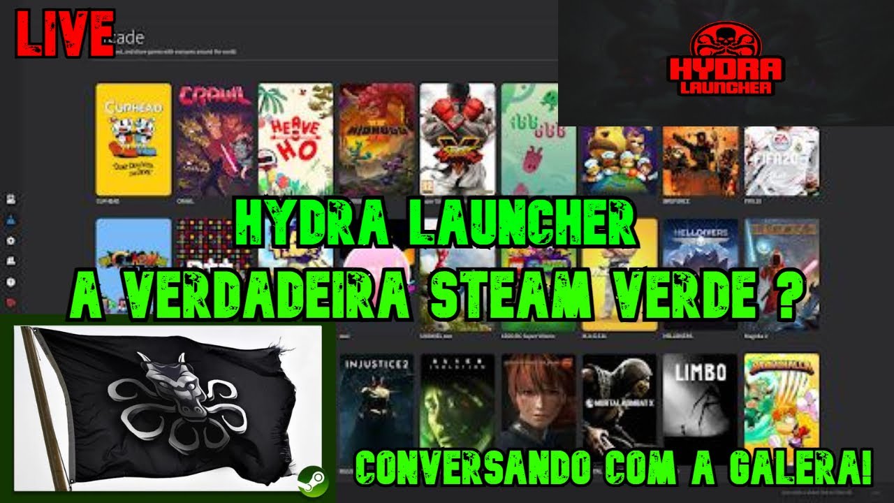AO VIVO Hydra Launcher: A Verdadeira Steam Verde Testando O Serviço ...