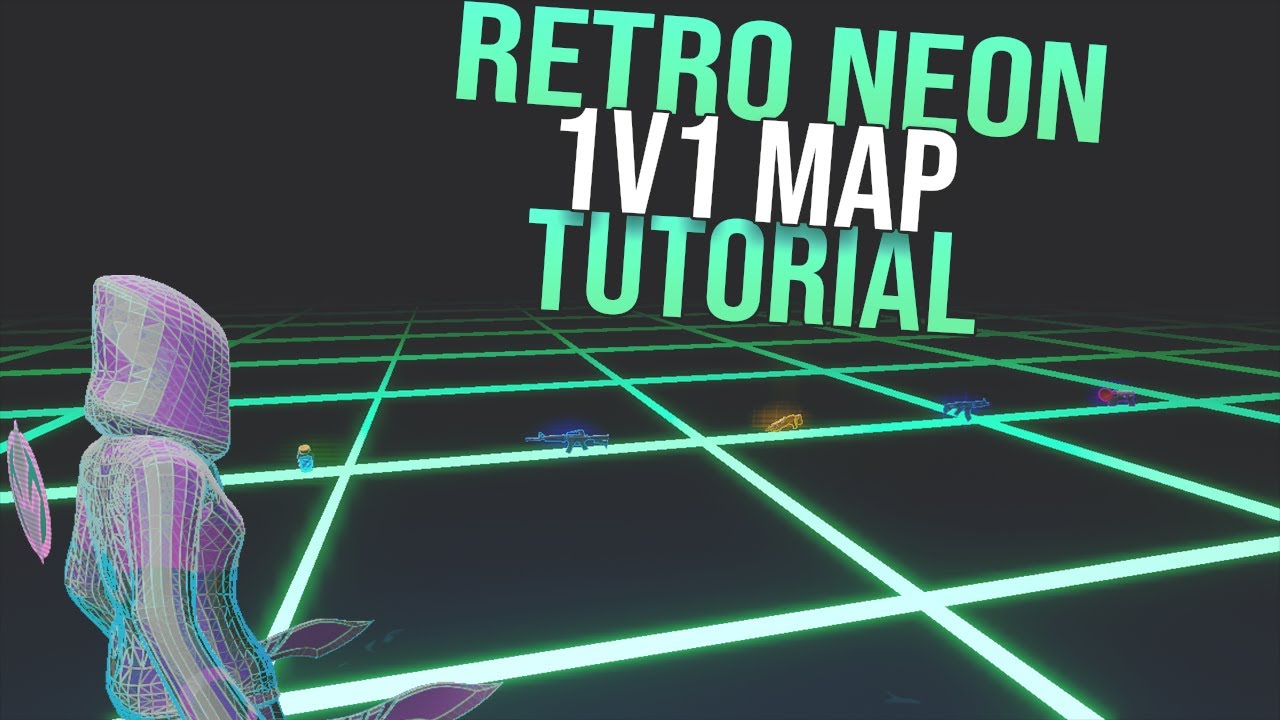 The Most Satisfying *NEON RETRO* 1V1 Fortnite Creative Map Tutorial ...