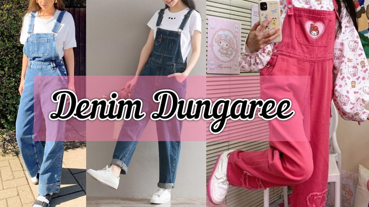 How to style dungaree dress~dungaree dress for girls ~ denim Dungaree ...