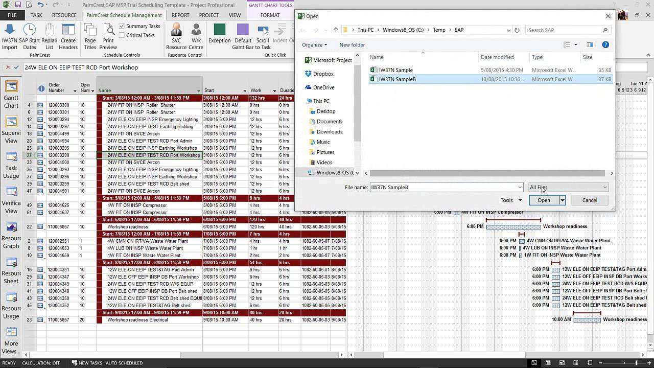 SAP MSP Schedule Management - YouTube