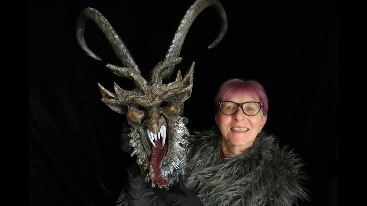 Krampus Mask DIY free Pattern - YouTube