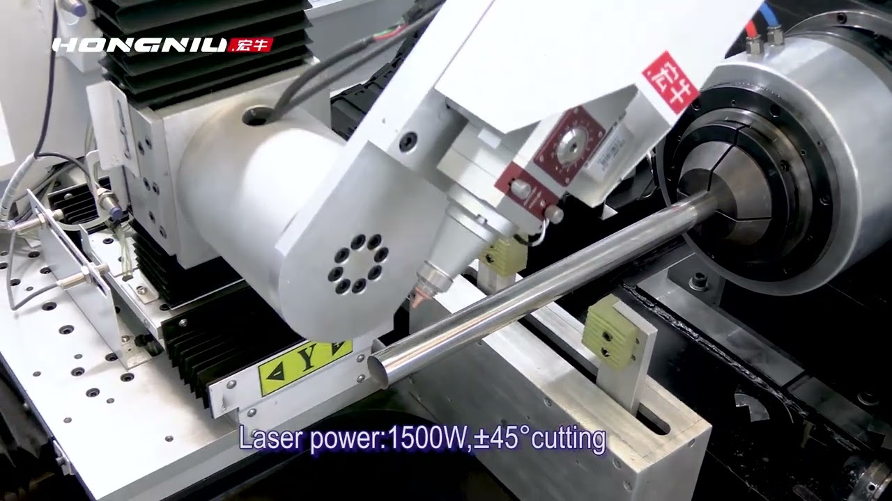 Hongniu Laser 3D tube cutting machine - YouTube