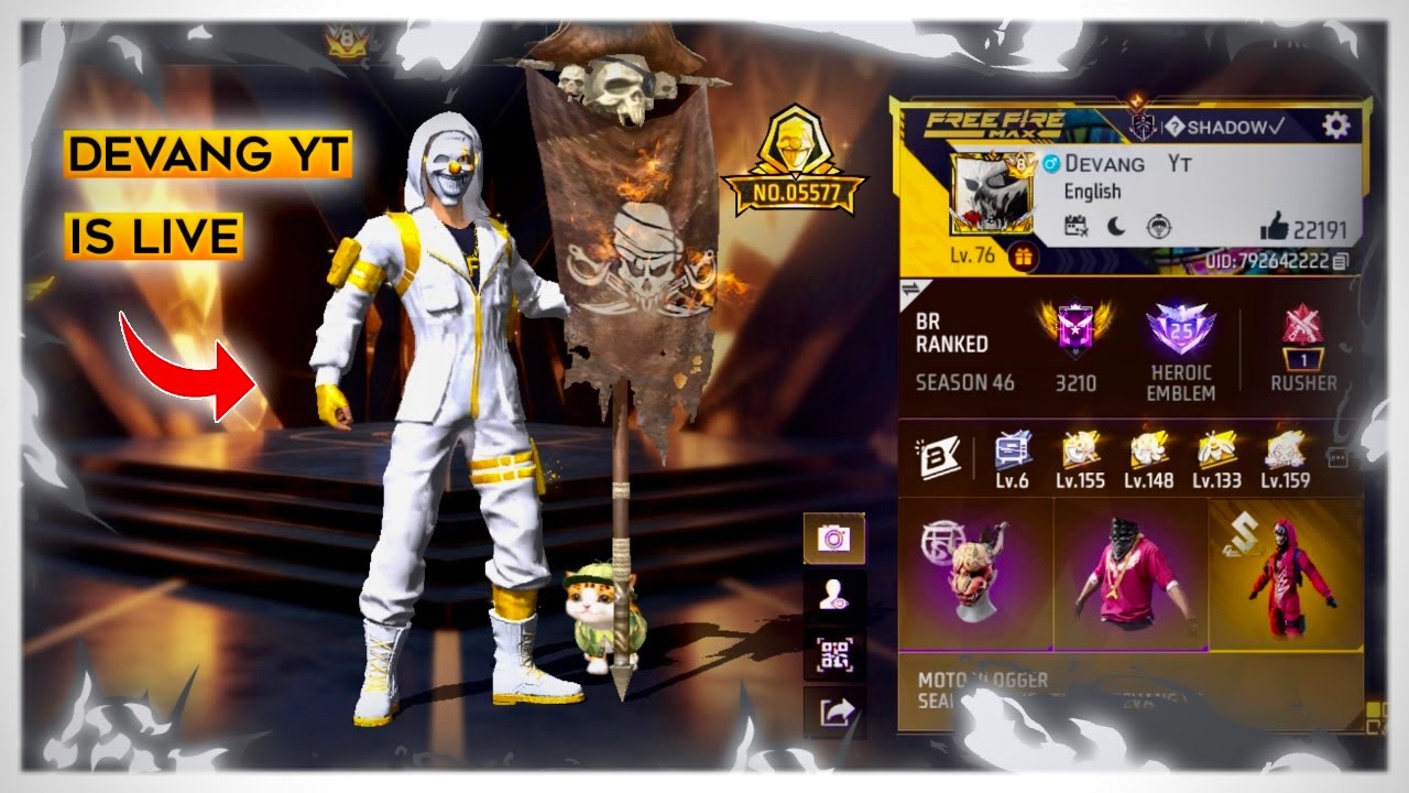 DEVANG YT IS LIVE #shortslive #shortsfeed #fflive #freefirelive #live - YouTube